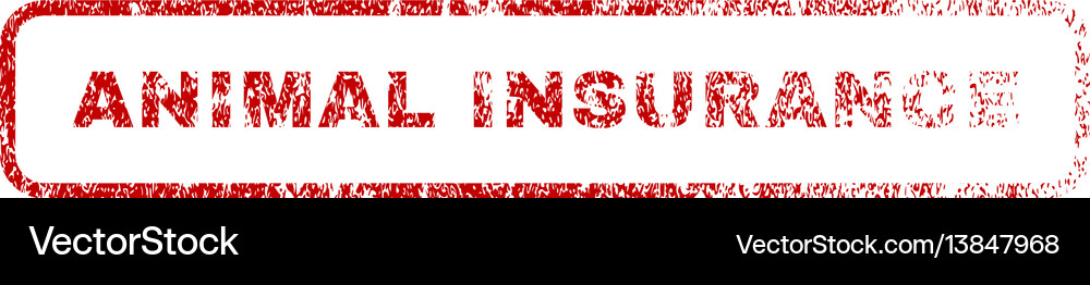 Animal insurance rubber stamp Royalty Free Vector Image