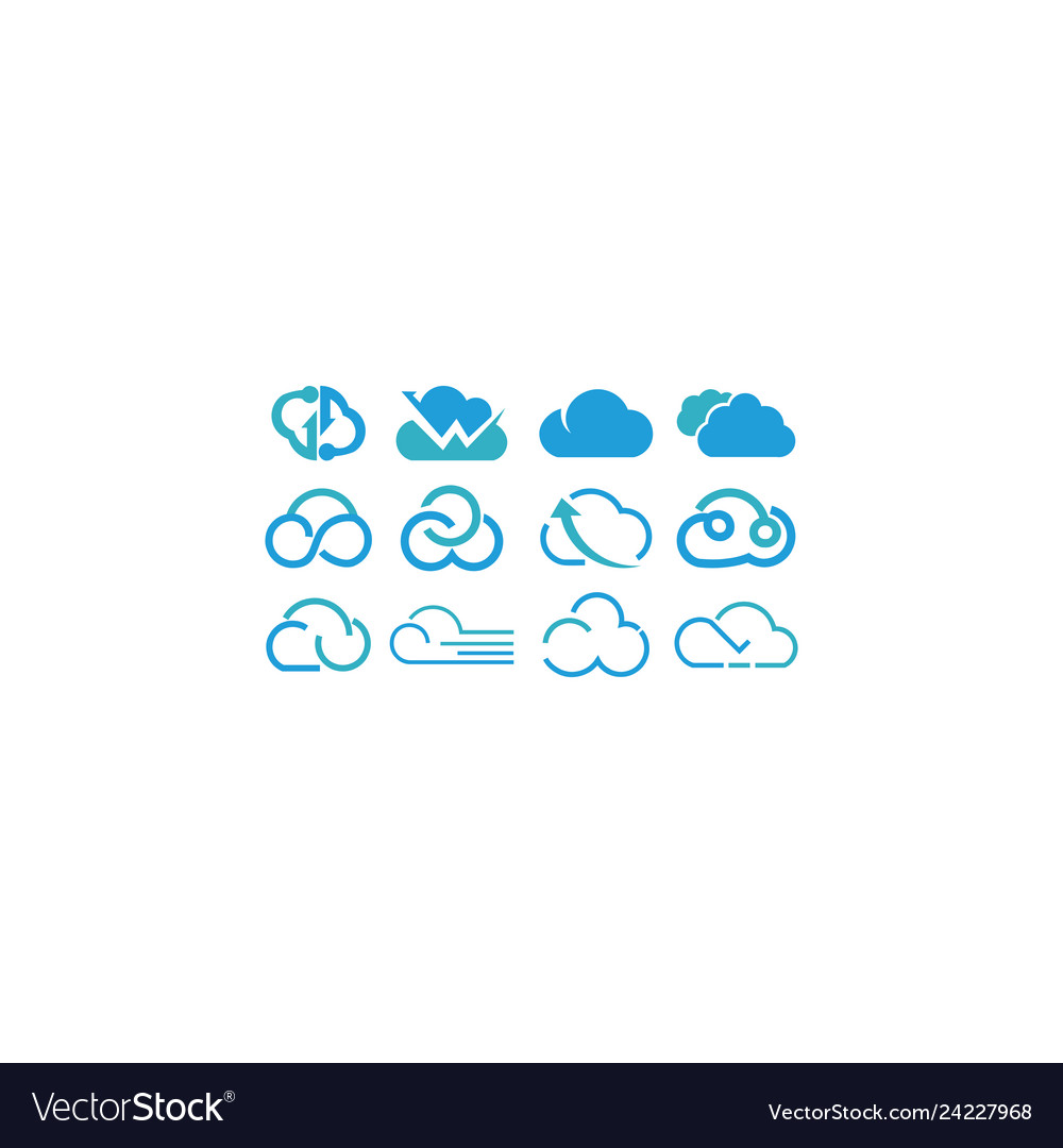 Cloud shapes Royalty Free Vector Image - VectorStock