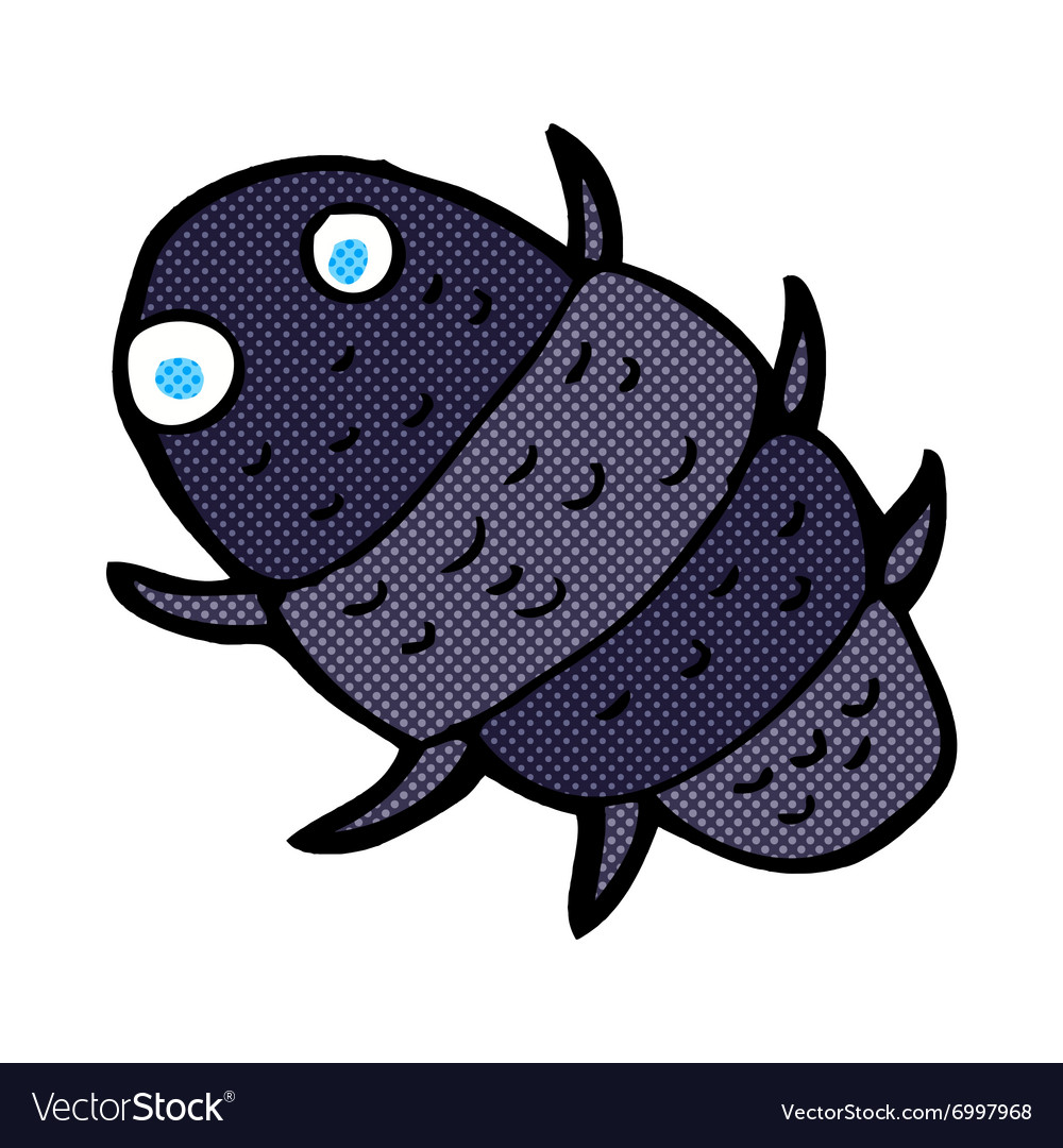 Comic cartoon bug Royalty Free Vector Image - VectorStock