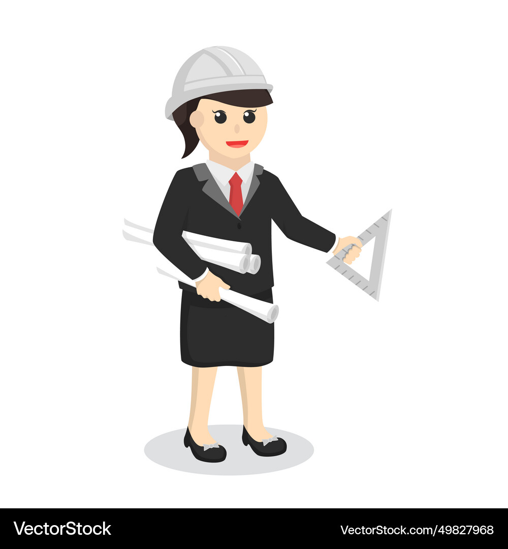 Engineer woman ready for work design character Vector Image