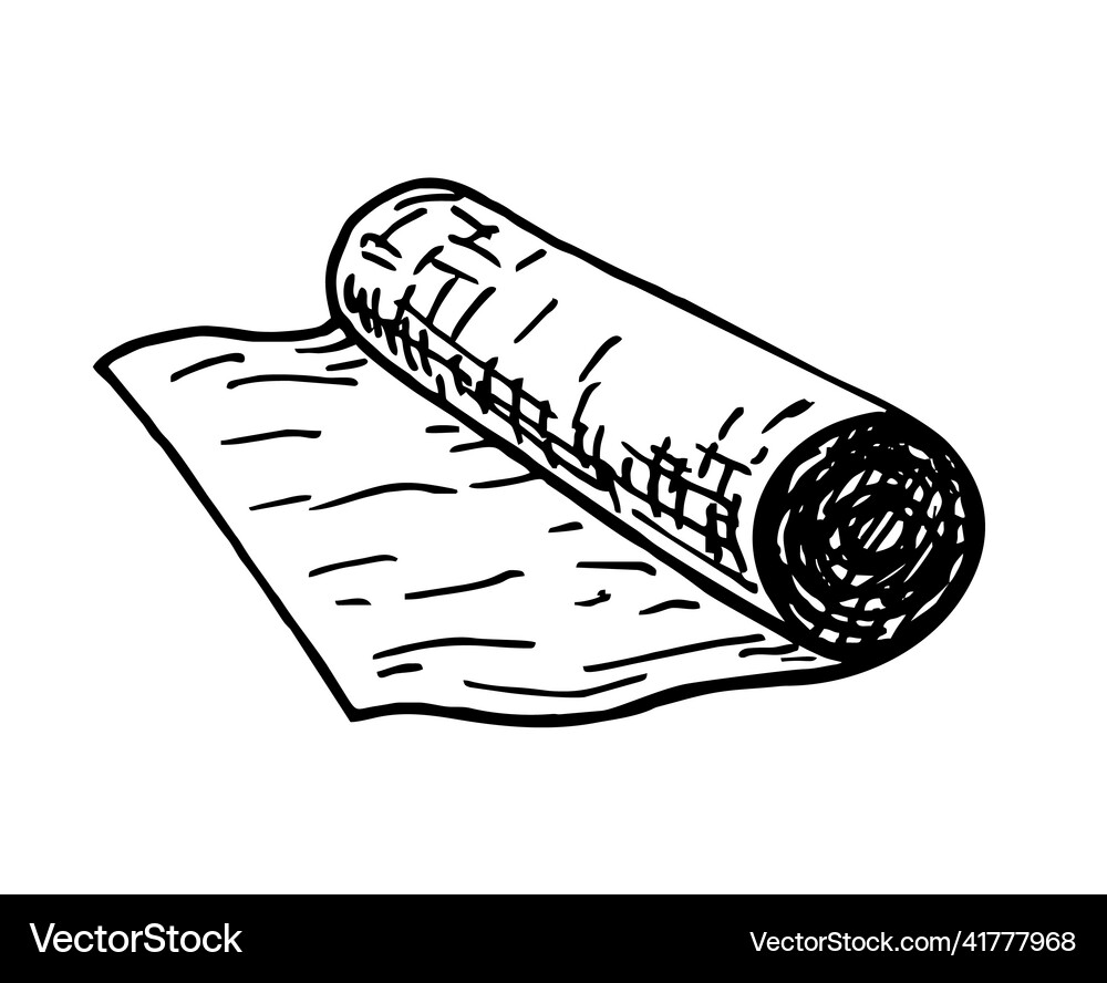 Fabric in a roll piece of for sewing Royalty Free Vector