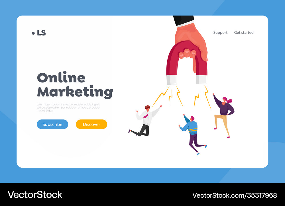 Inbound business marketing technologies lead Vector Image