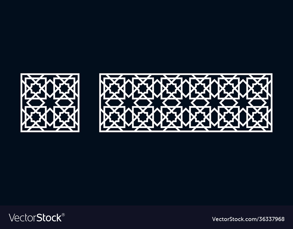 Islamic pattern for laser cutting Royalty Free Vector Image