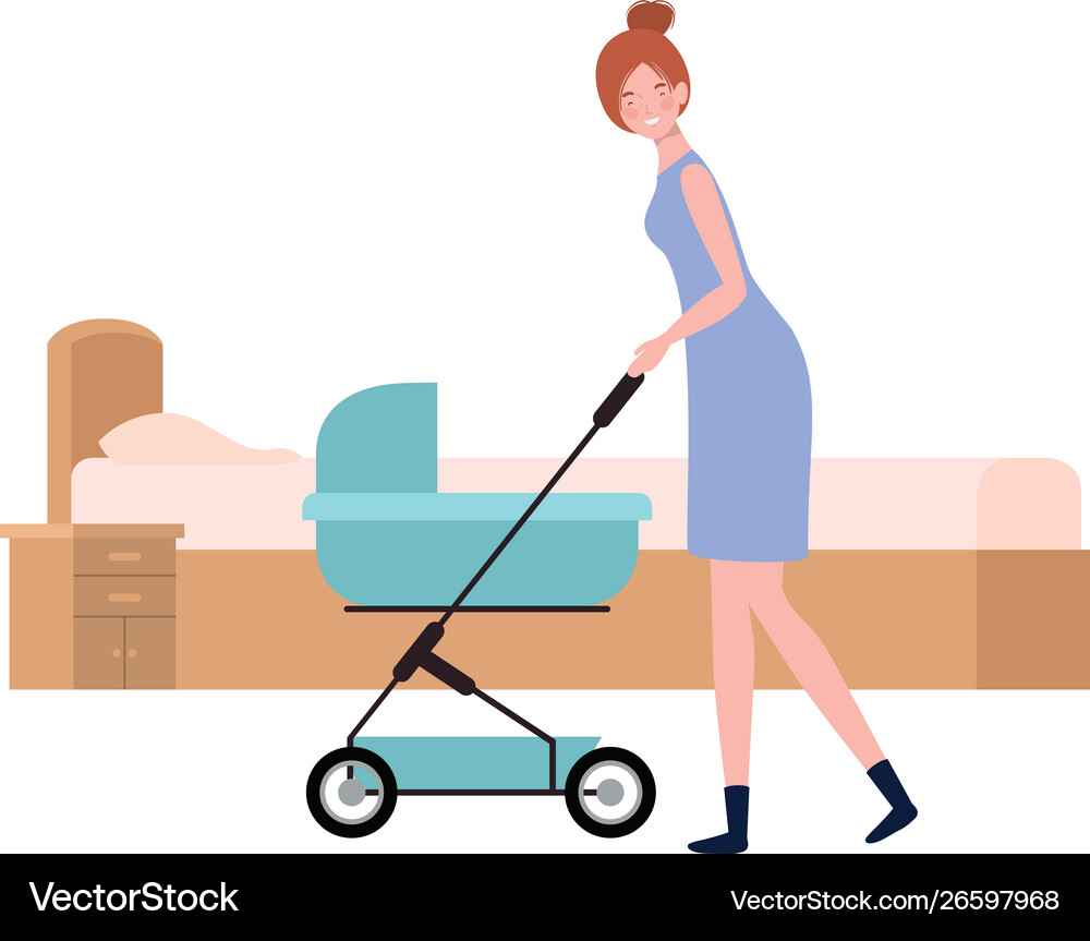 Isolated mother with baby design Royalty Free Vector Image