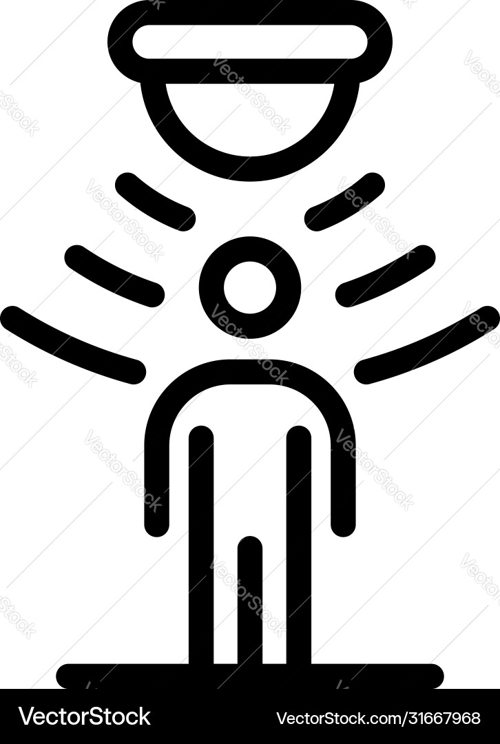 Motion sensor icon outline style Royalty Free Vector Image
