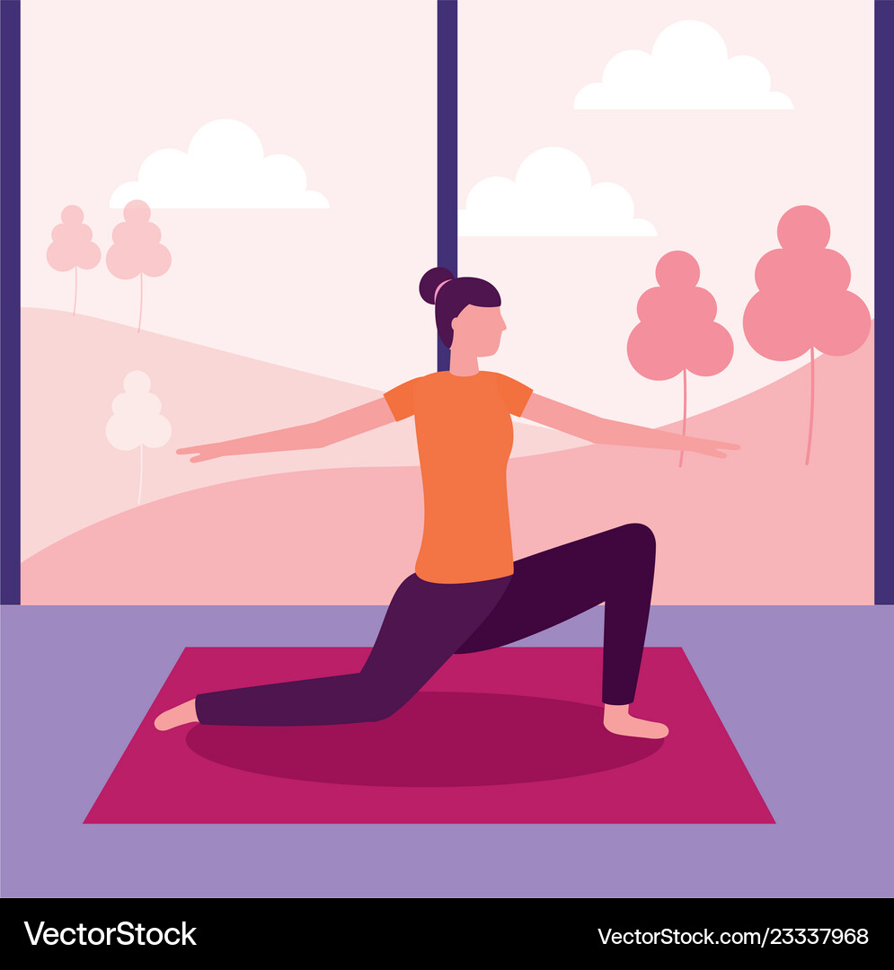 People yoga activity Royalty Free Vector Image