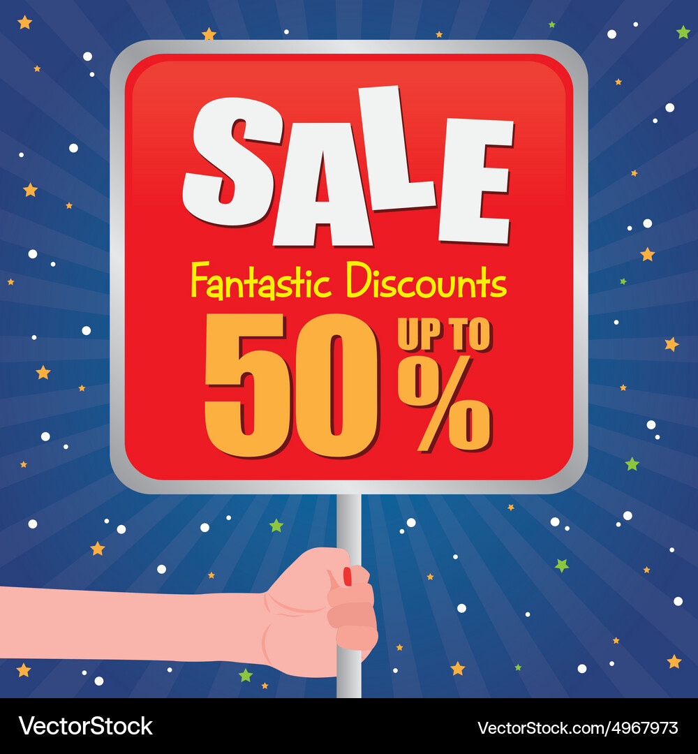 Abstract big sale object on a special background Vector Image