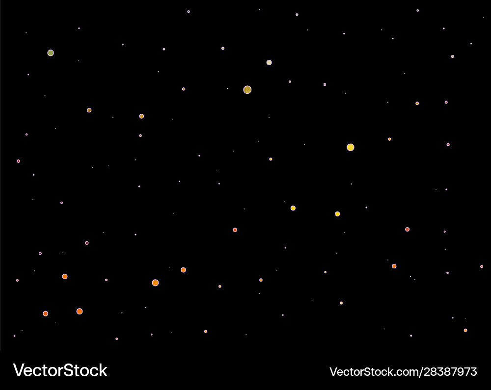Background is a space with many stars and planets Vector Image
