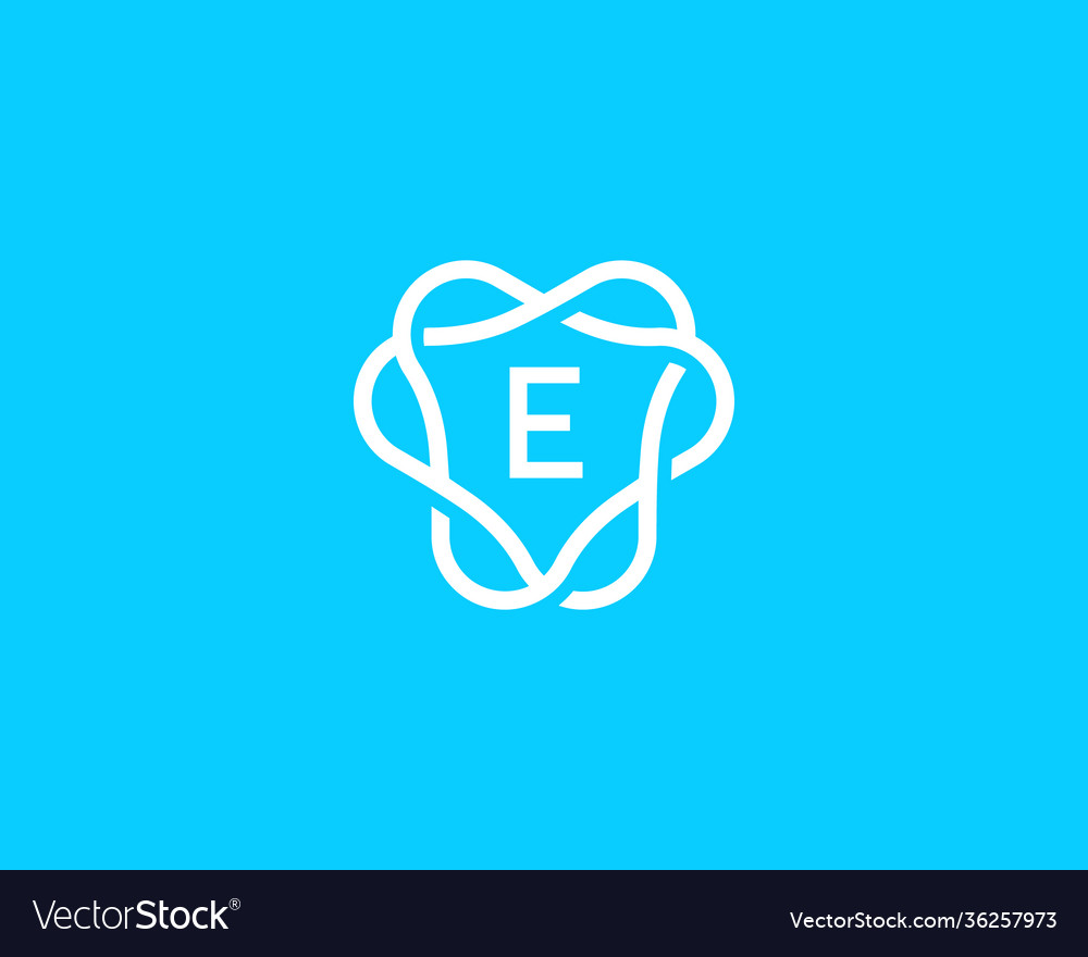 Creative linear monogram letter e logotype Vector Image