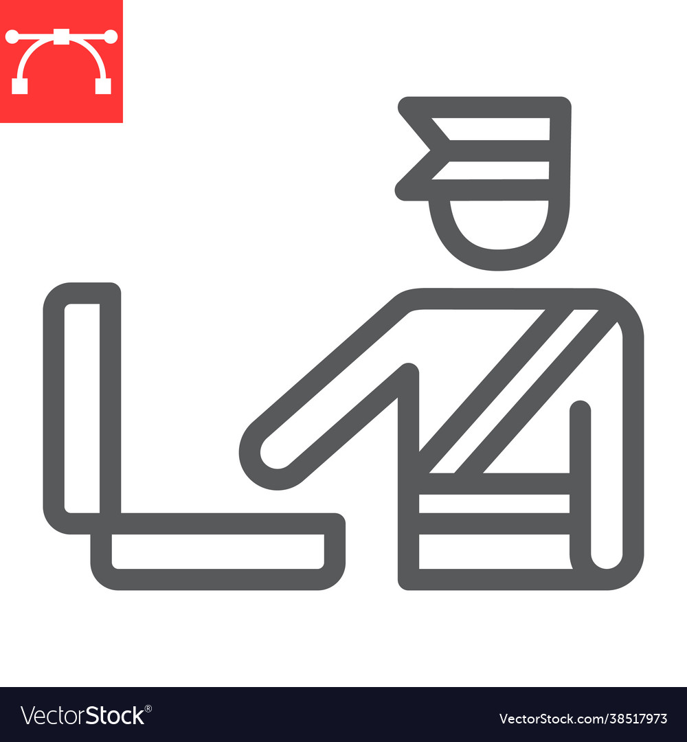 Customs inspection line icon Royalty Free Vector Image Customs inspection line icon Royalty Free Vector Image