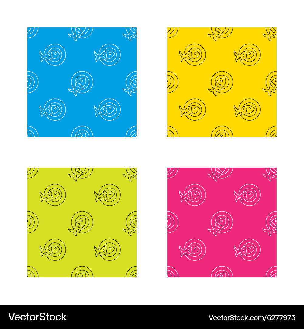 Fish icon fishing sign Royalty Free Vector Image