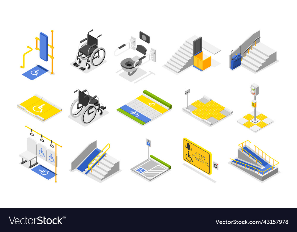 Accessible environment icons Royalty Free Vector Image Accessible environment icons Royalty Free Vector Image