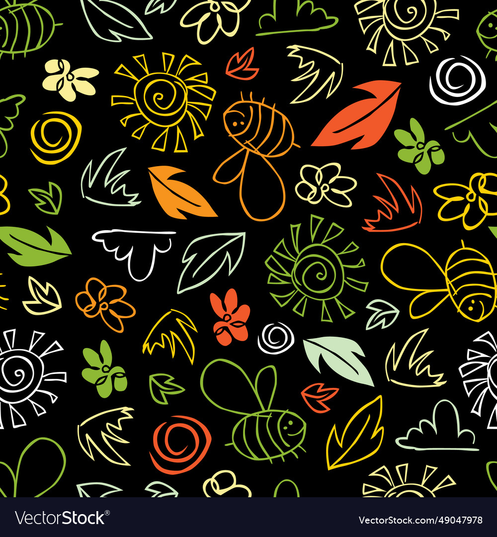 Black seamless background pattern Royalty Free Vector Image