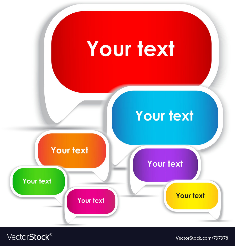 Colorful bubble for speech website elements Vector Image