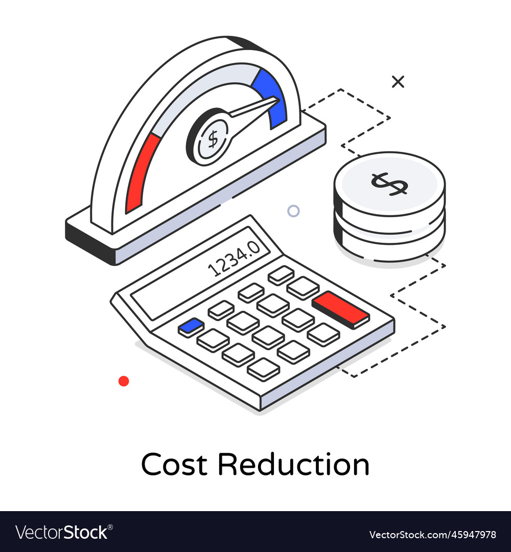 Cost reduction Royalty Free Vector Image - VectorStock