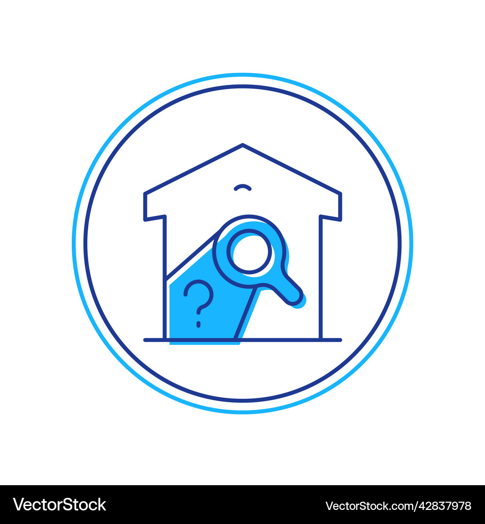 Filled outline warehouse check icon isolated Vector Image