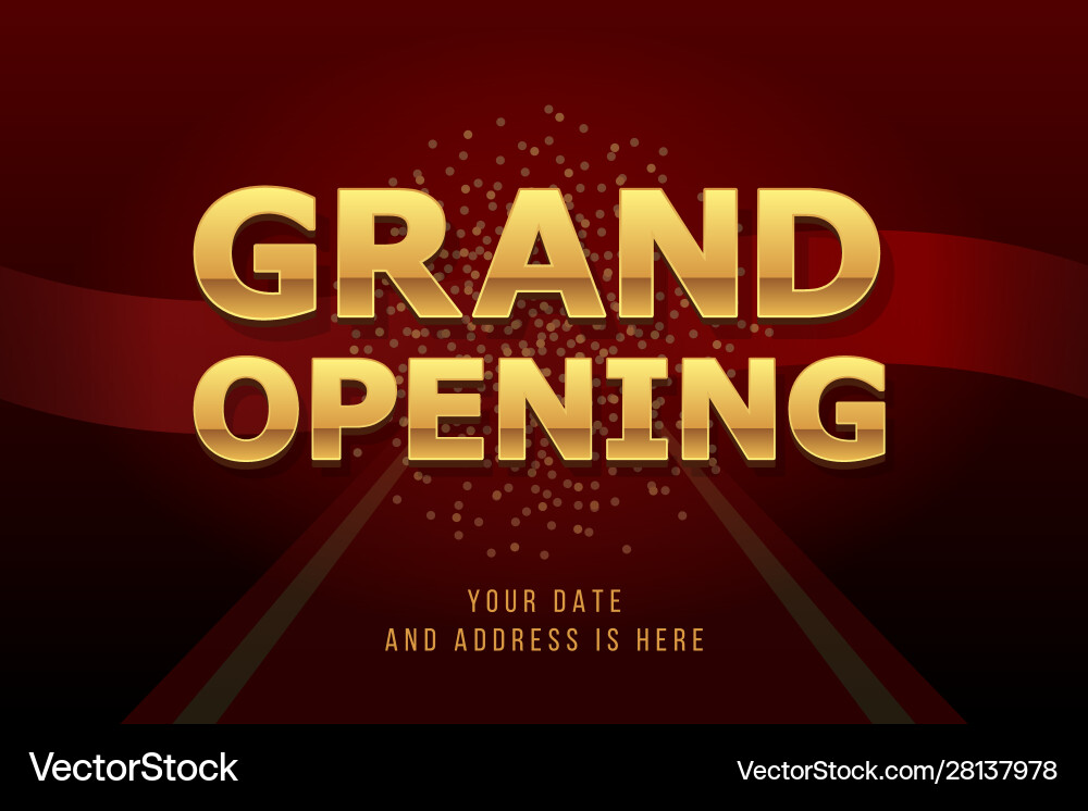 Grand opening invitation concept luxury design Vector Image