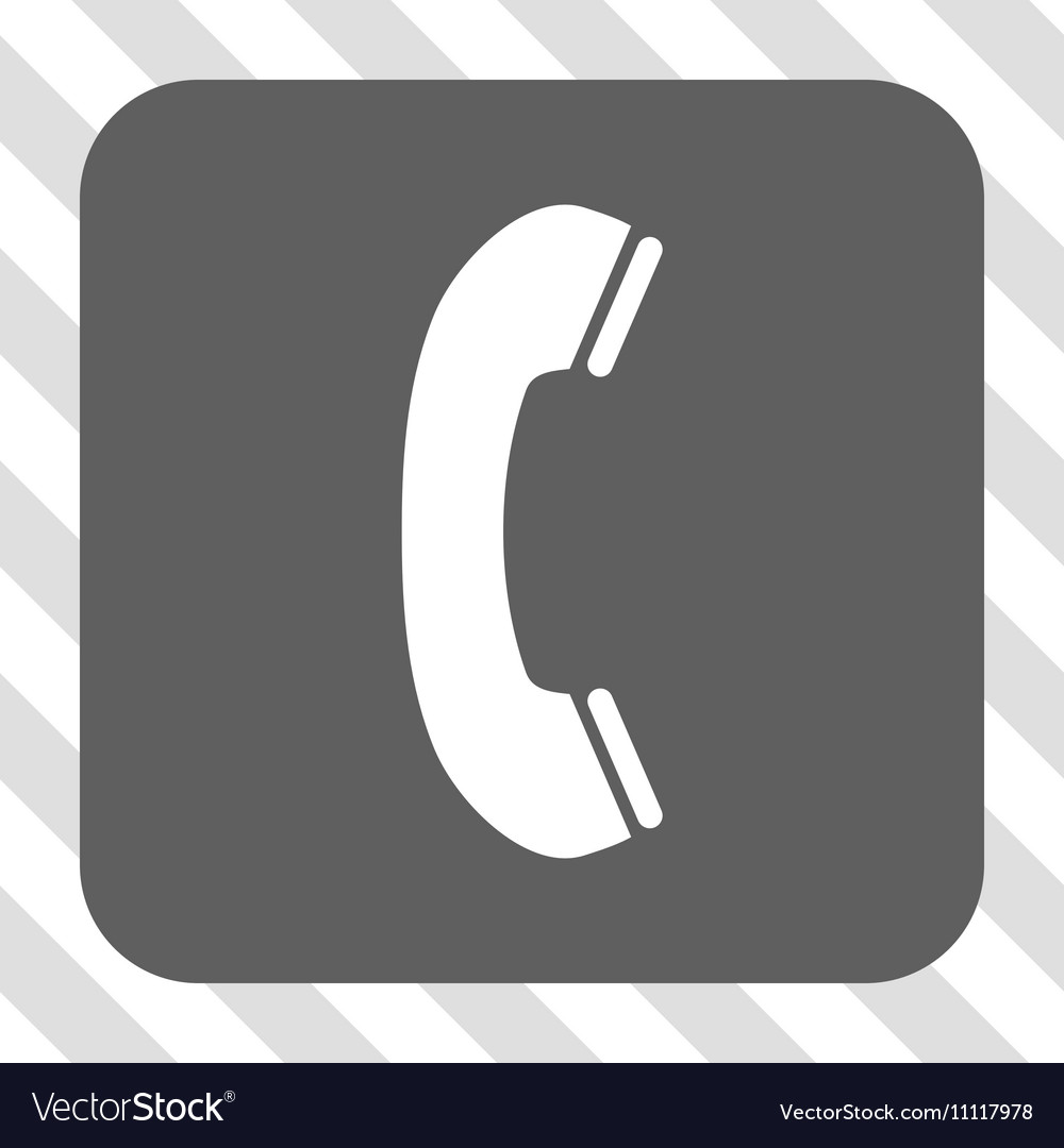Phone receiver rounded square button Royalty Free Vector