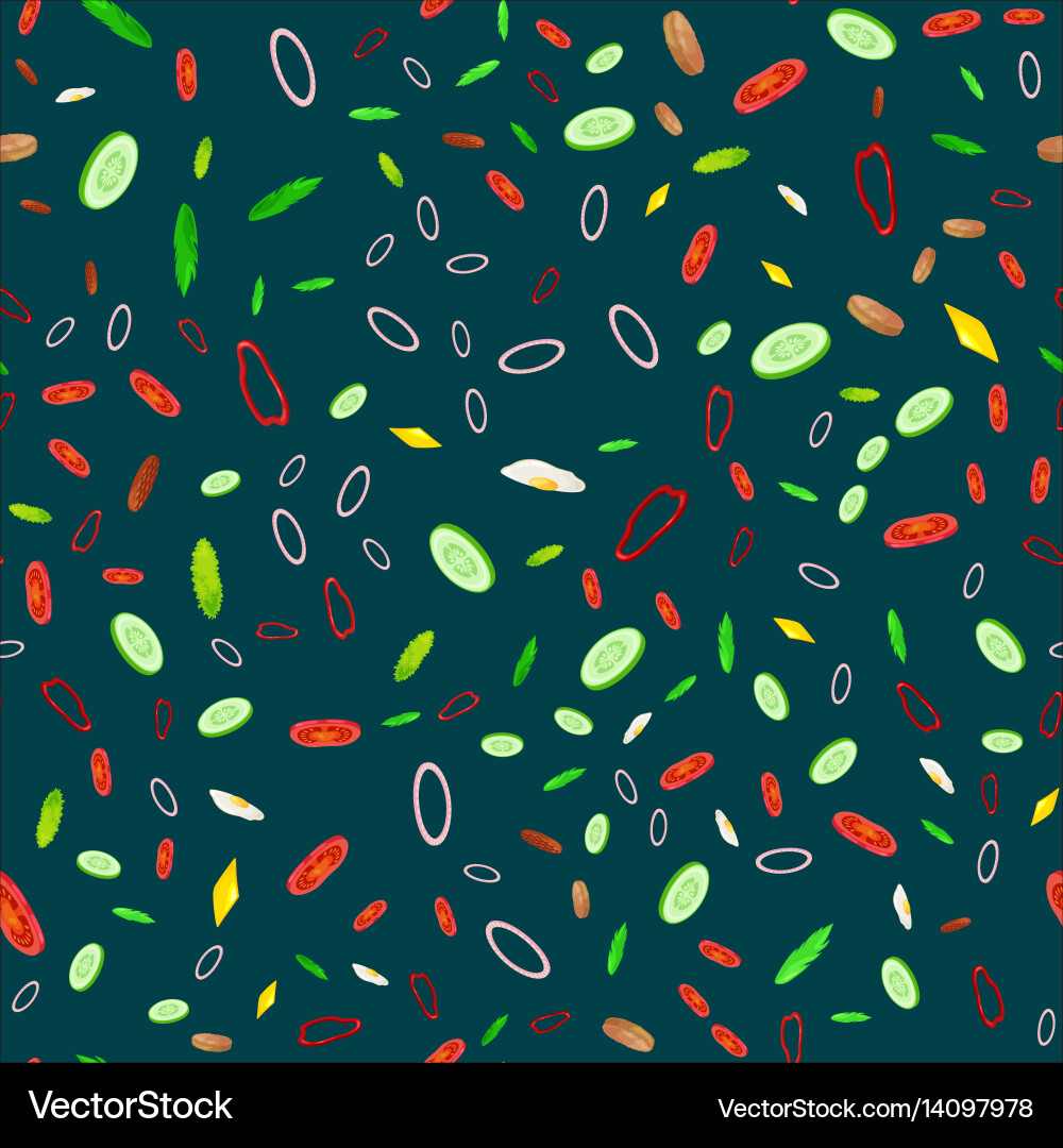 Seamless pattern collection mix of fresh sliced Vector Image