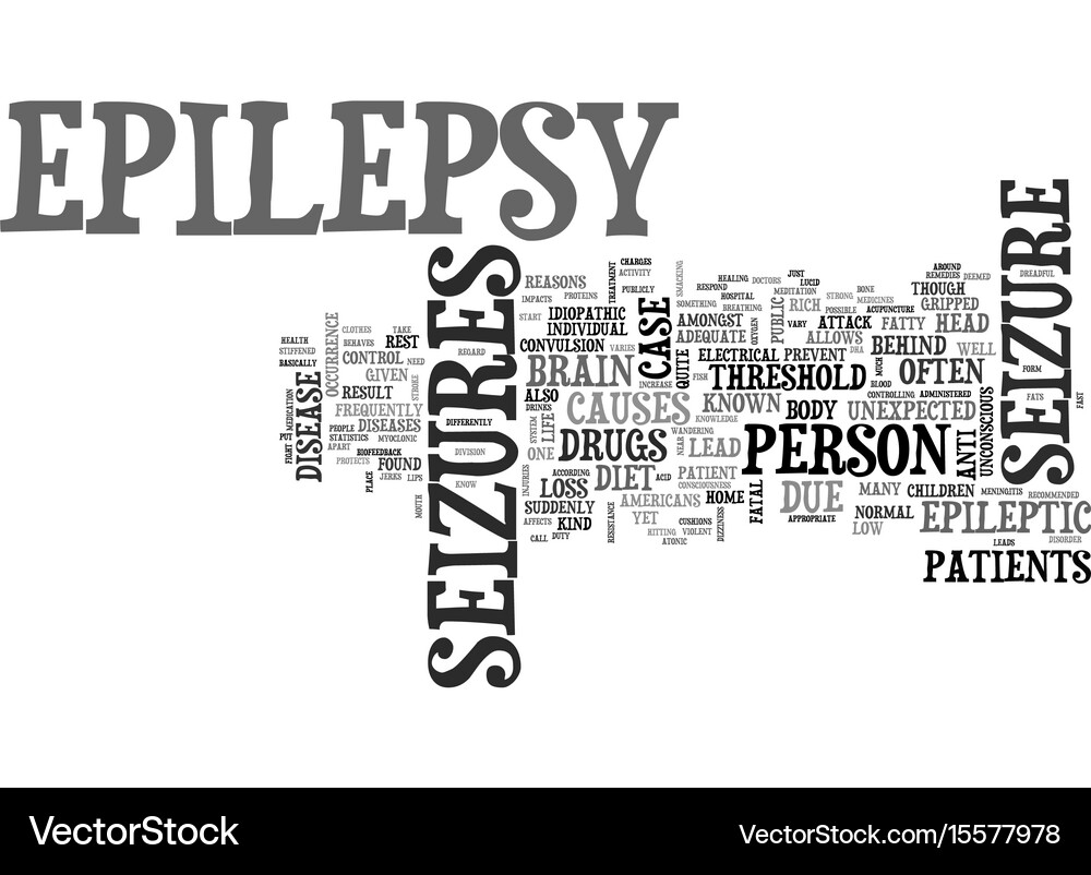 What do you need to know about epilepsy text word Vector Image