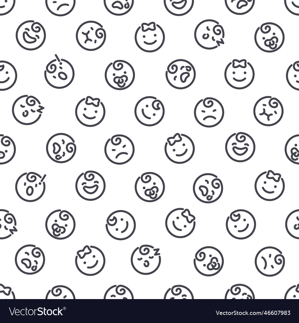 Baby seamless pattern with icons Royalty Free Vector Image