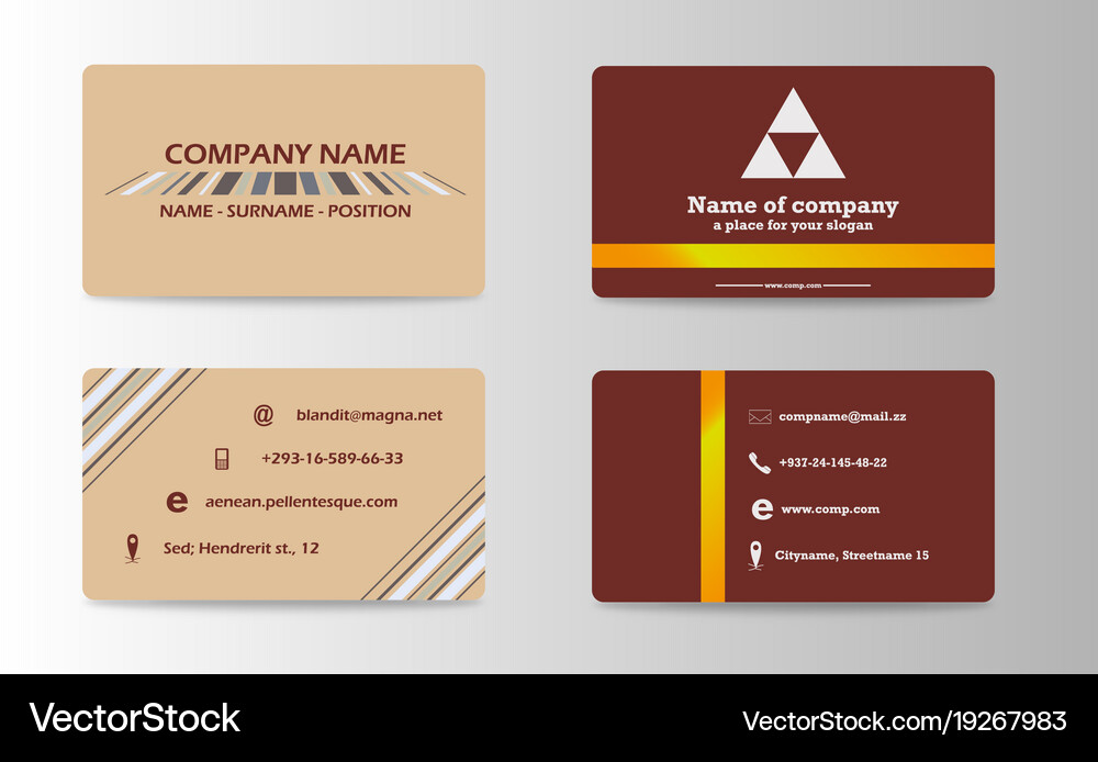Business card background design with logo Vector Image