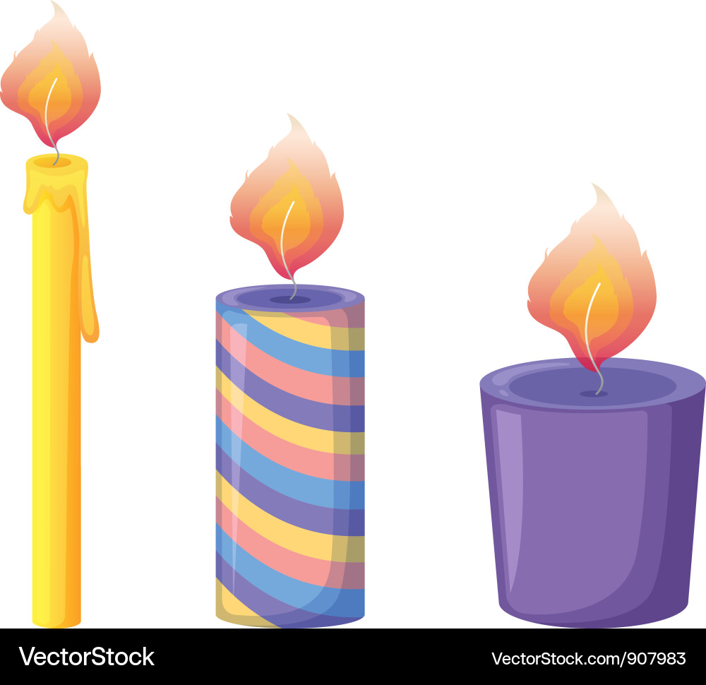 Candles Royalty Free Vector Image - VectorStock
