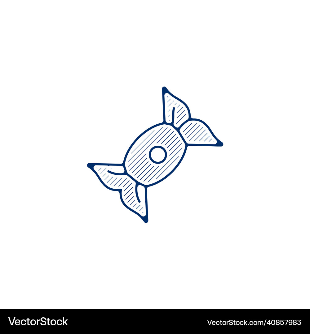 Candy line icon hand drawn pen style line Vector Image