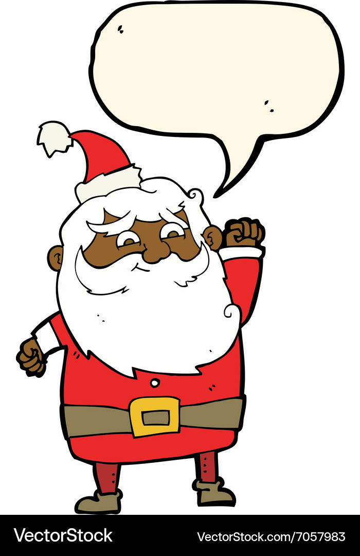 Cartoon santa claus with speech bubble Royalty Free Vector