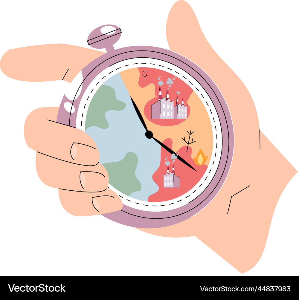 Global warming concept effect of arid land Vector Image