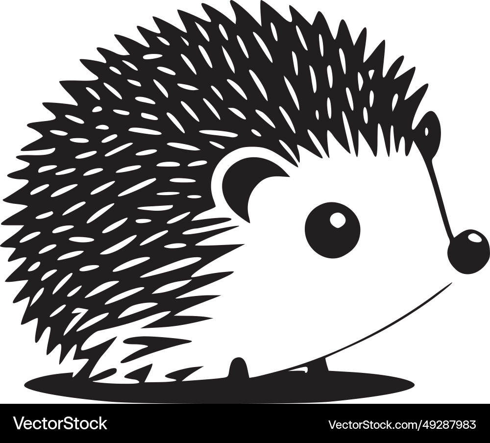 Hedgehog - minimalist and simple silhouette Vector Image