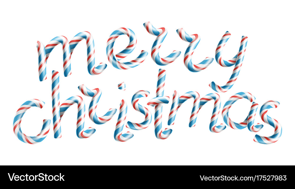 Merry christmas 3d sign Royalty Free Vector Image