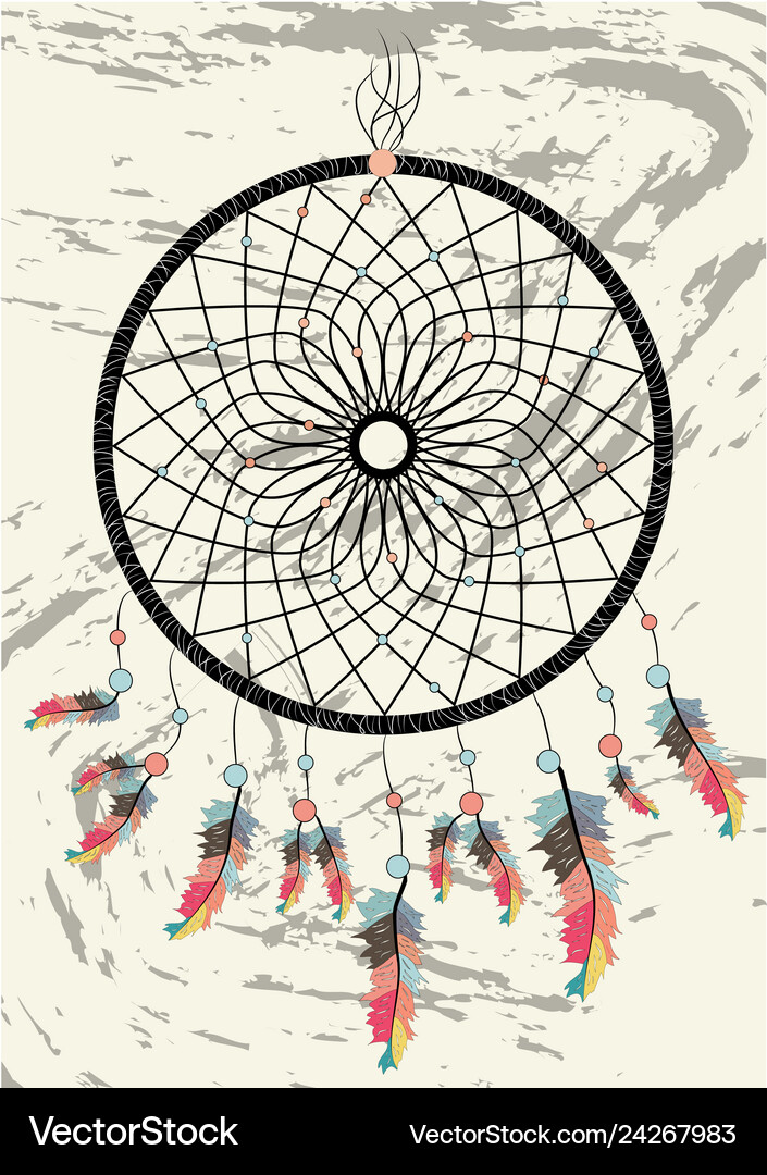 Native american indian dream catcher traditional Vector Image
