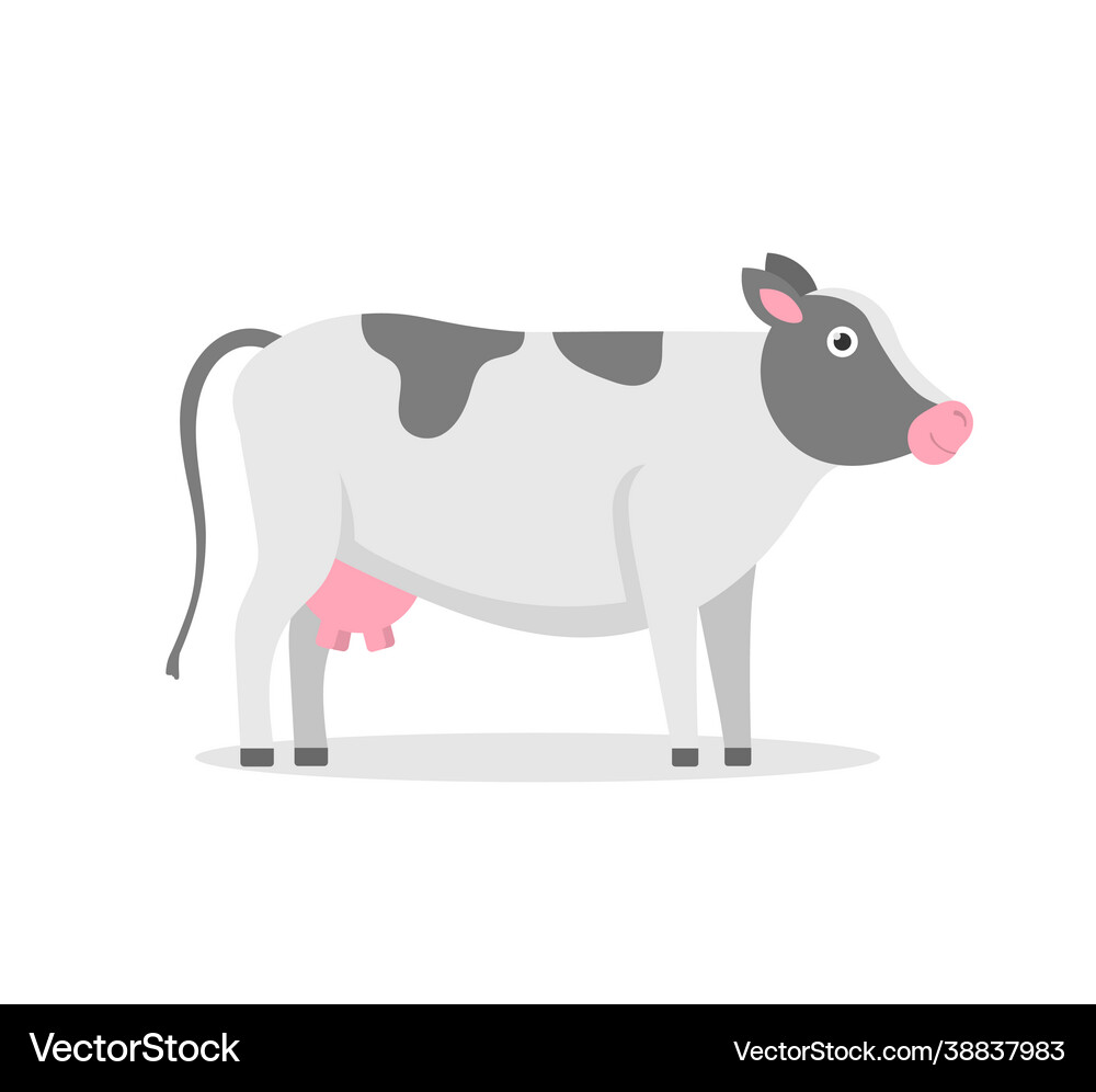 Set cute cartoon characters farm animals Vector Image