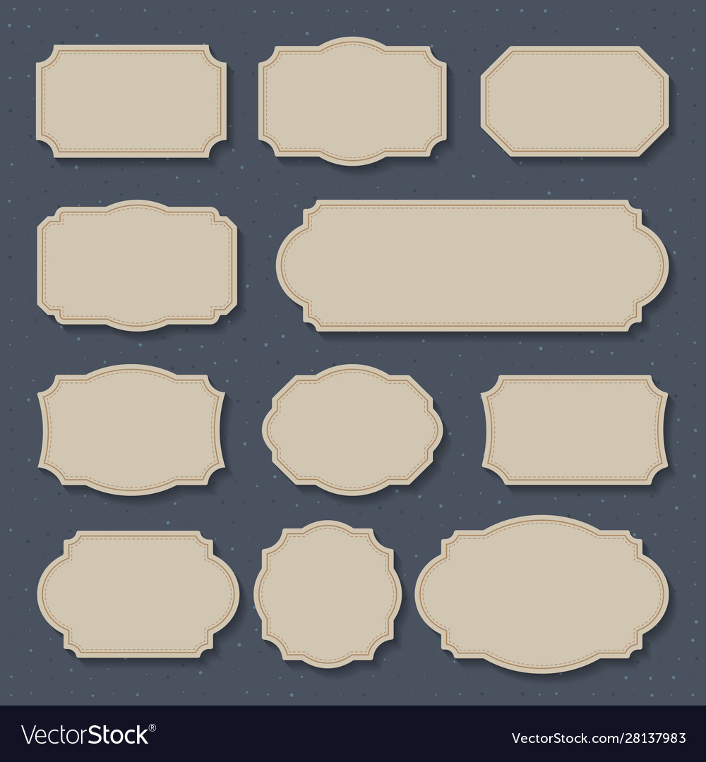 Set vintage labels and frame design elements Vector Image