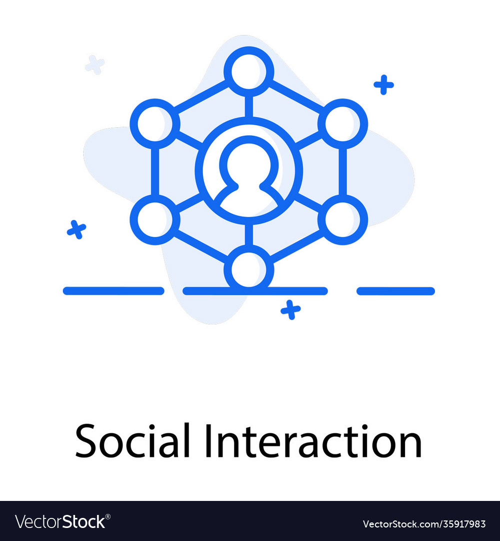 Social interaction Royalty Free Vector Image - VectorStock