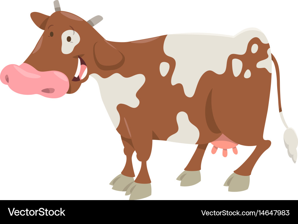 Spotted cow farm animal Royalty Free Vector Image