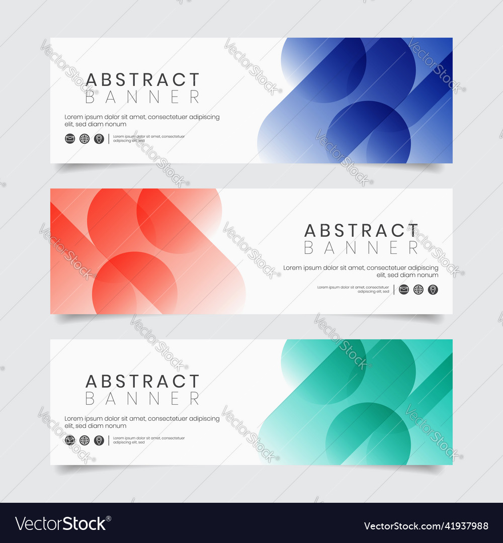 Abstract modern minimal banner template set Vector Image