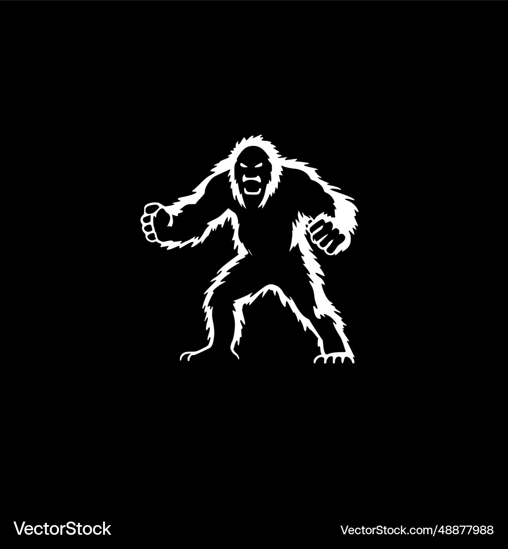 Bigfoot - minimalist and simple silhouette Vector Image