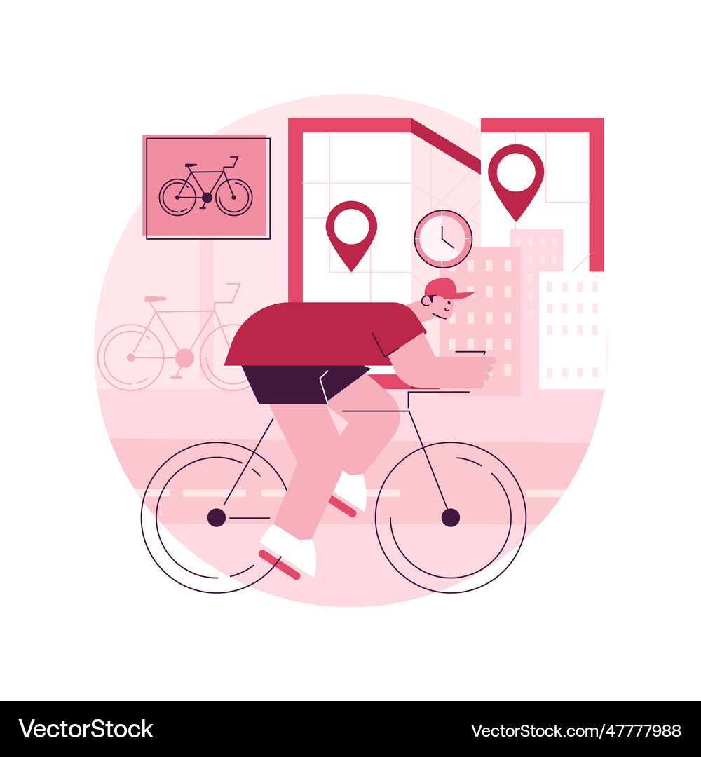 Bike sharing abstract concept Royalty Free Vector Image