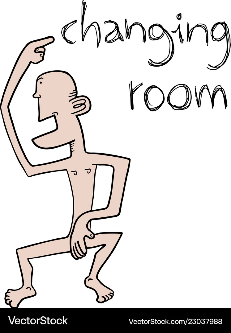 Changing room message Royalty Free Vector Image