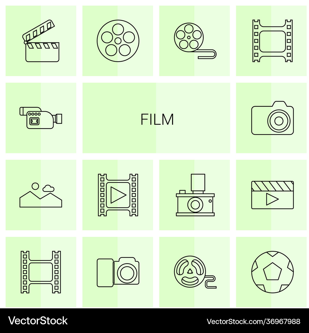 Film icons Royalty Free Vector Image - VectorStock