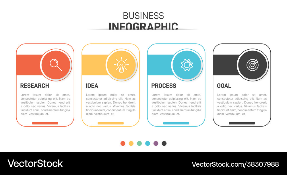 Infographic design with icons and 4 options Vector Image
