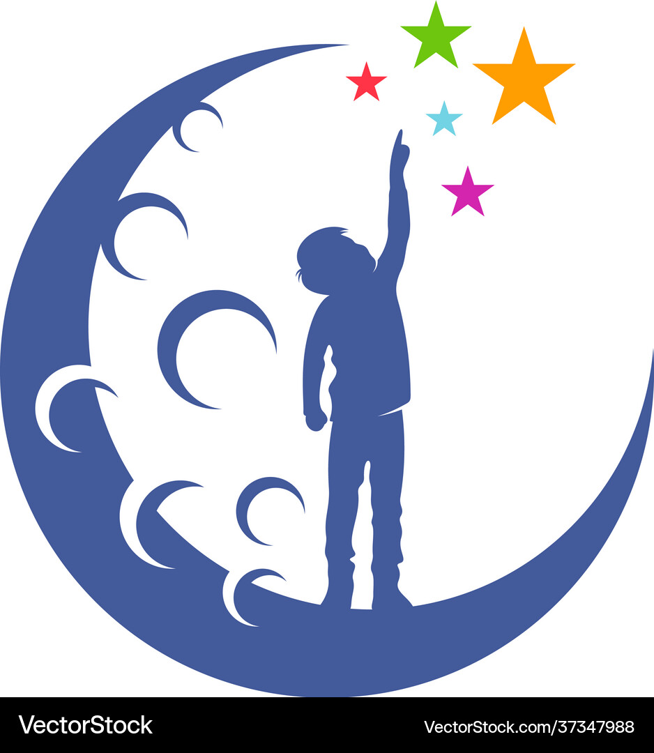 Kids dream logo design creative dream logo Vector Image