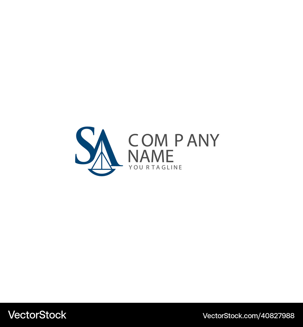 Minimalist simple design company name logo Vector Image