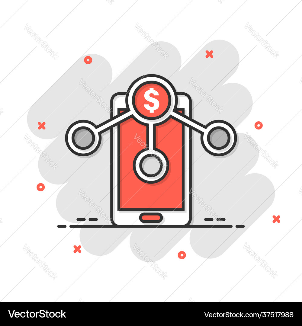 Payment services icon in comic style money send Vector Image
