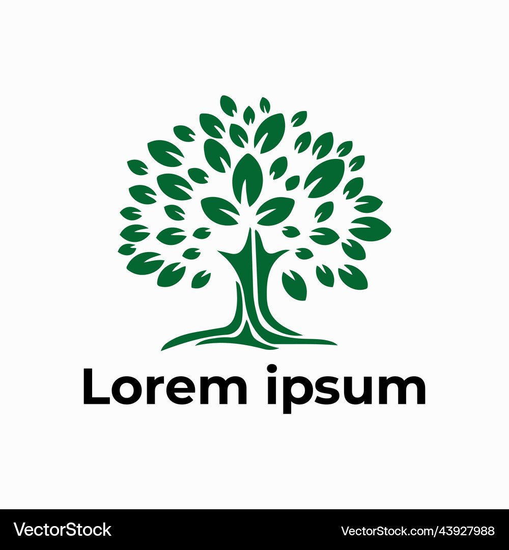 Tree-logo balance Royalty Free Vector Image - VectorStock