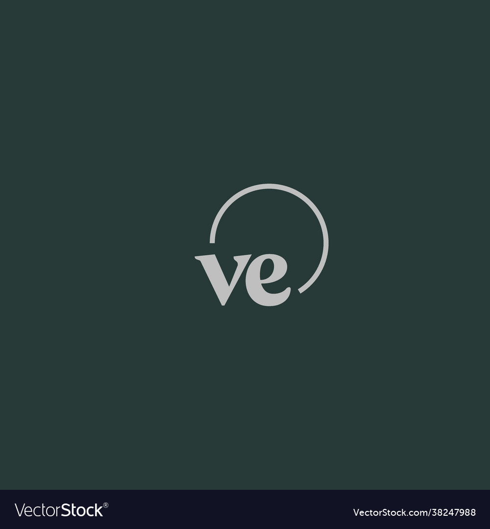 Ve initials logo monogram Royalty Free Vector Image