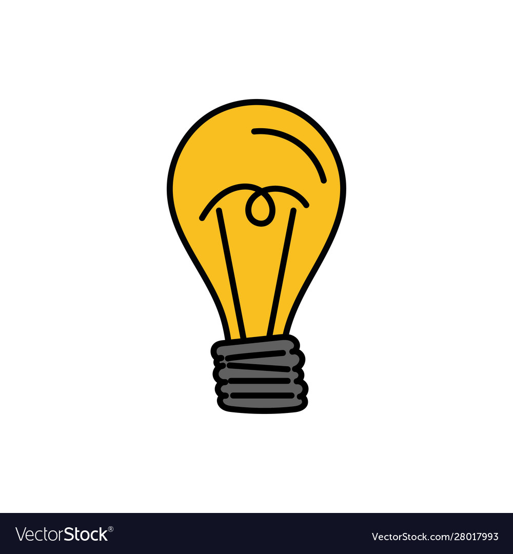 Bulb light idea isolated icon Royalty Free Vector Image