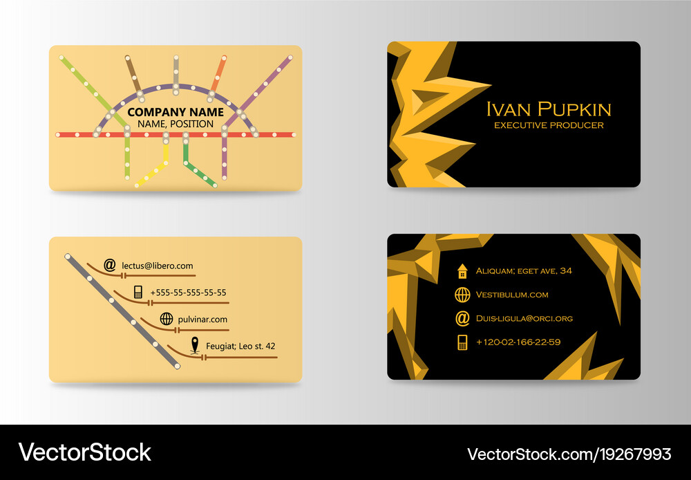 Business card background design with logo Vector Image